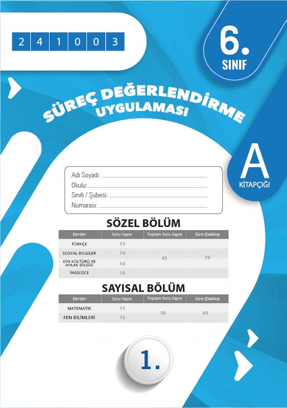 Kitapana Yayınevi . Omage 6. Sınıf Süreç Değerlendirme Ekim A Söz-say ...